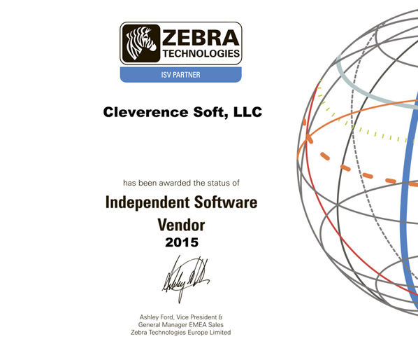 Клеверенс присвоен статус Zebra ISV Partner - Клеверенс